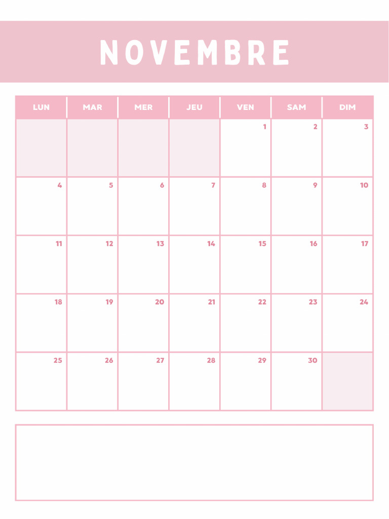 Calendrier À Imprimer / Nov 24 | PDF