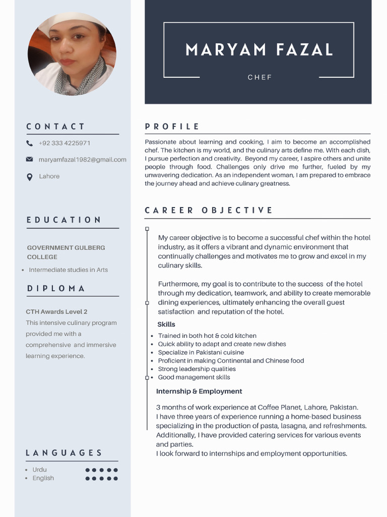 Blue Professional Modern CV Resume | PDF