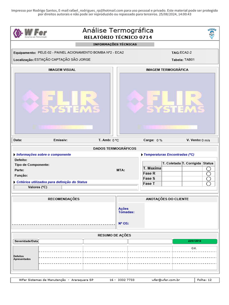 Relatório de Inspeção Termográfica - Parte 2 | PDF | Celsius