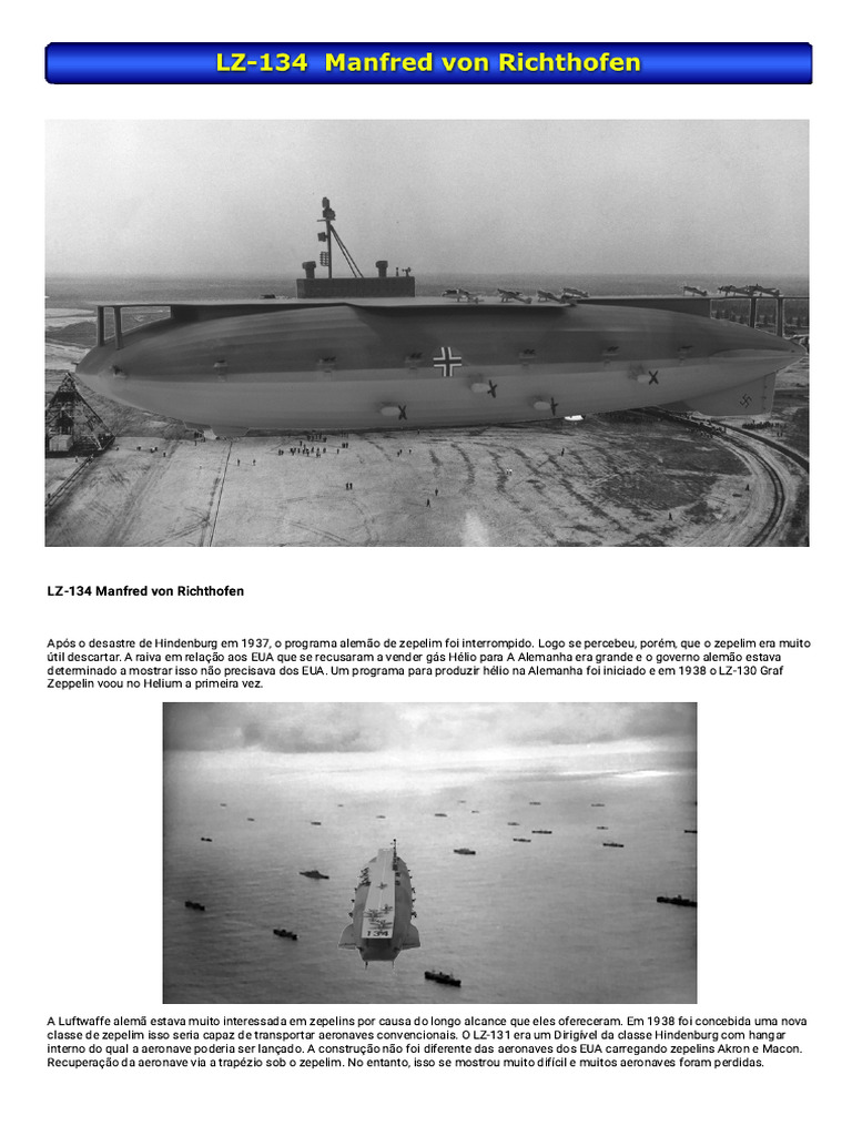 LZ-134 Manfred Von Richthofen | PDF