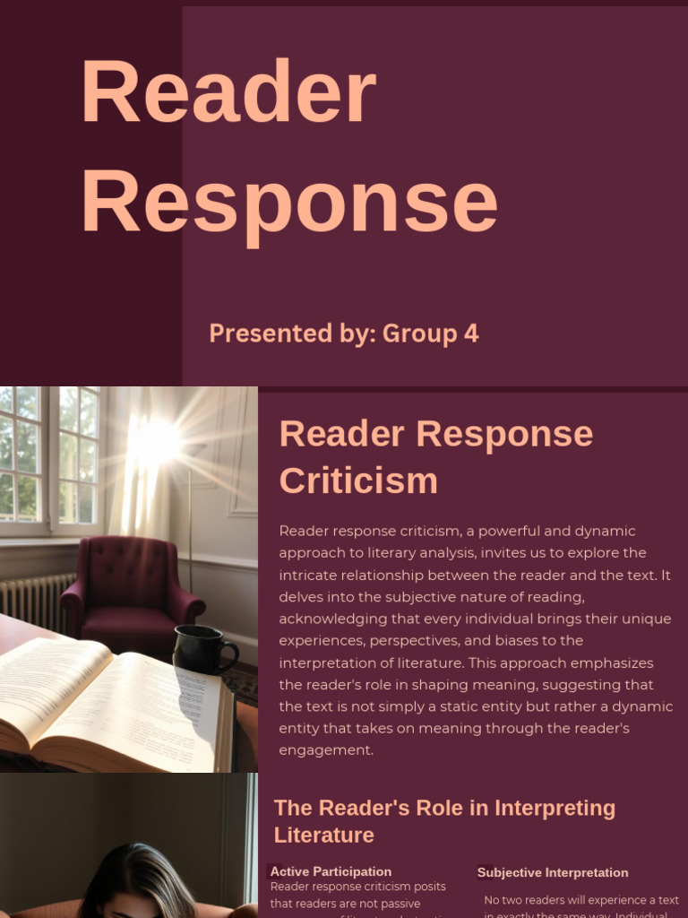 Reader Response Criticism Unlocking The Power of Interpretation - PPTX ...
