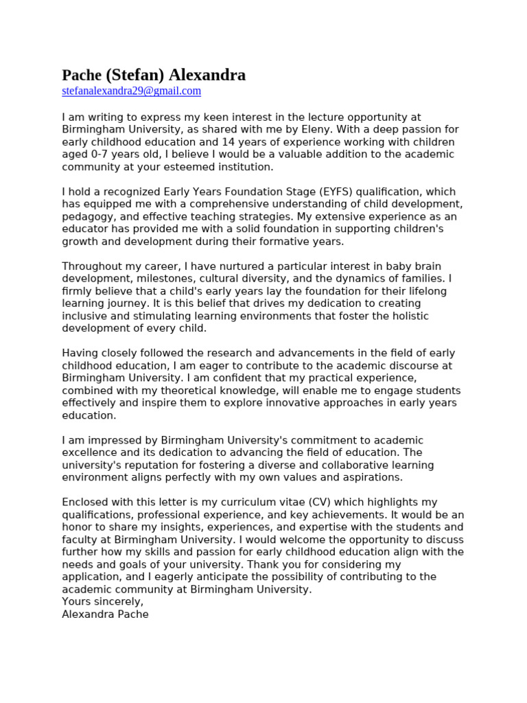 CV Alexandra Mihaela Pache | PDF