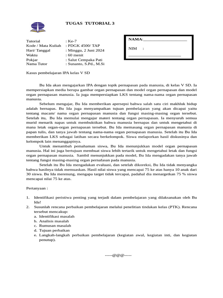 Soal Soal TTM 3 TAP | PDF