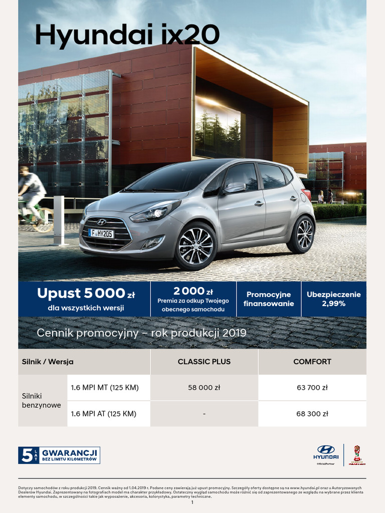 Cennik Ix20 PY2019 | PDF