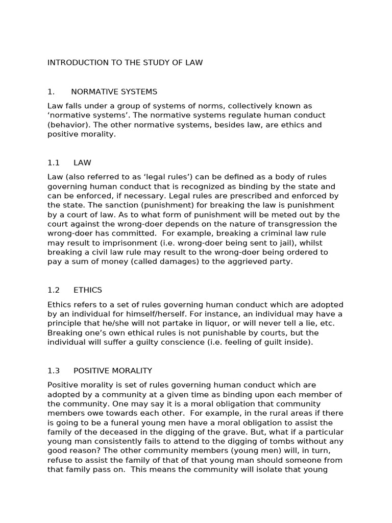 Introduction To The Study of Law & Hierachy of Sa Courts (2021) | PDF
