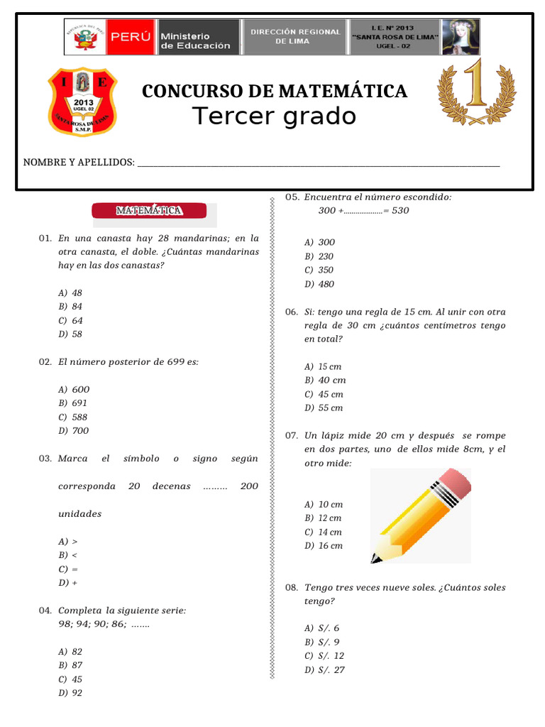 Concurso Matematica | PDF