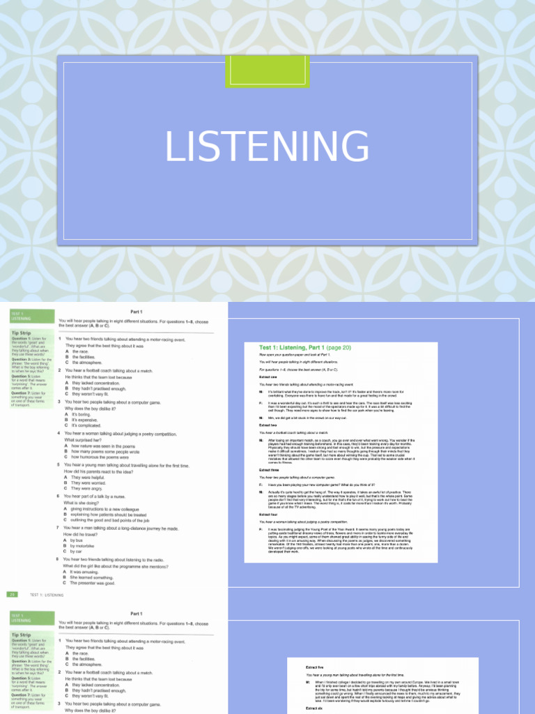 FCE Listening 1 | PDF