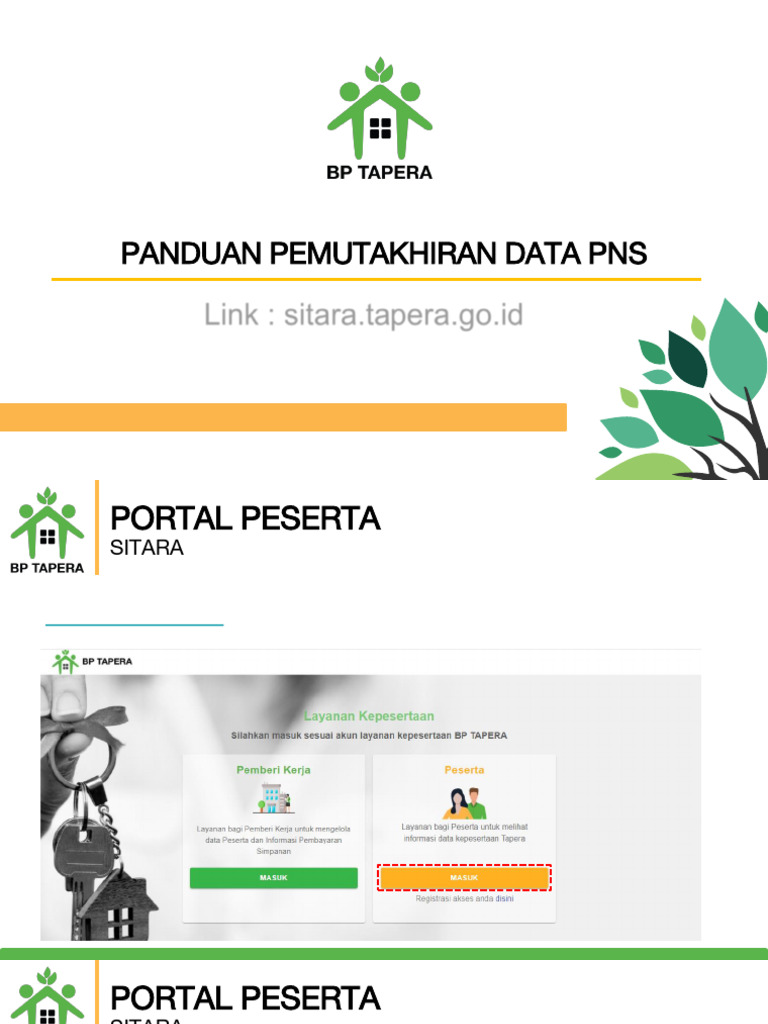 Panduan Pemutakhiran Data Kepesertaan Tapera | PDF