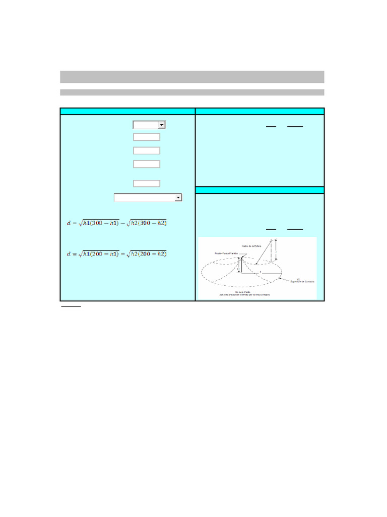 Calculo Pararrayos Tetrapuntal | PDF | Electricidad | Peligros climáticos
