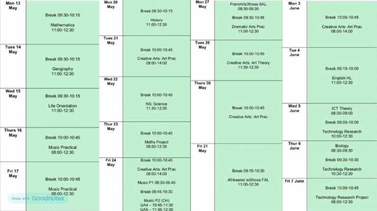 Exam Timetable | PDF
