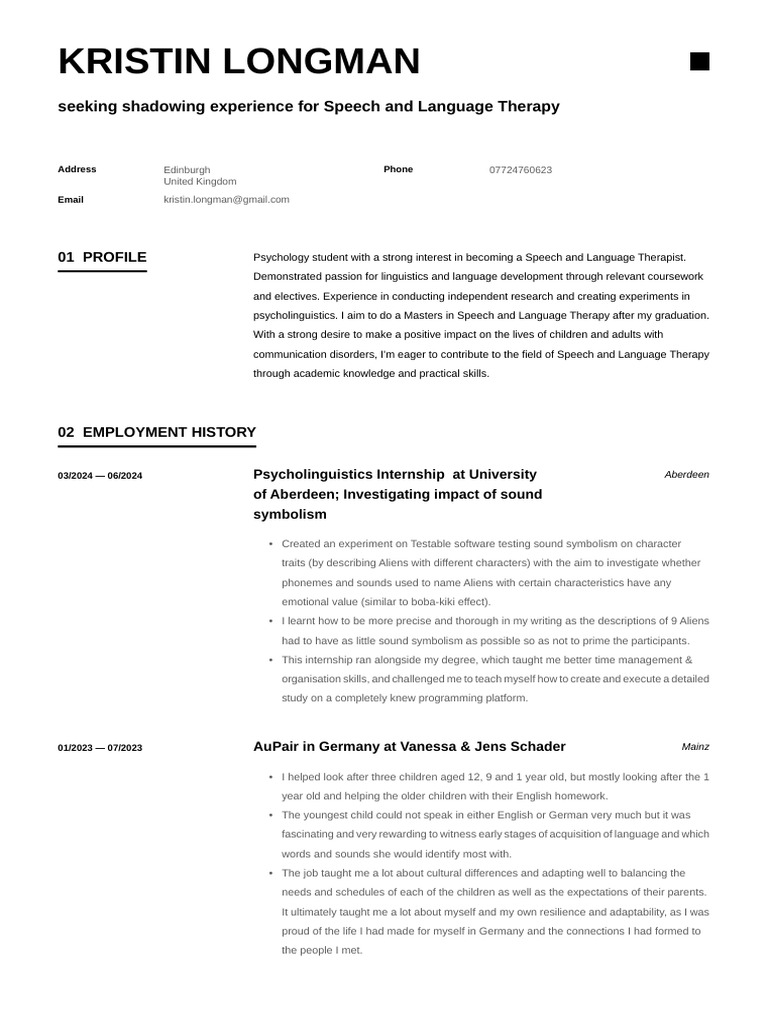 Kristin Longman CV | PDF