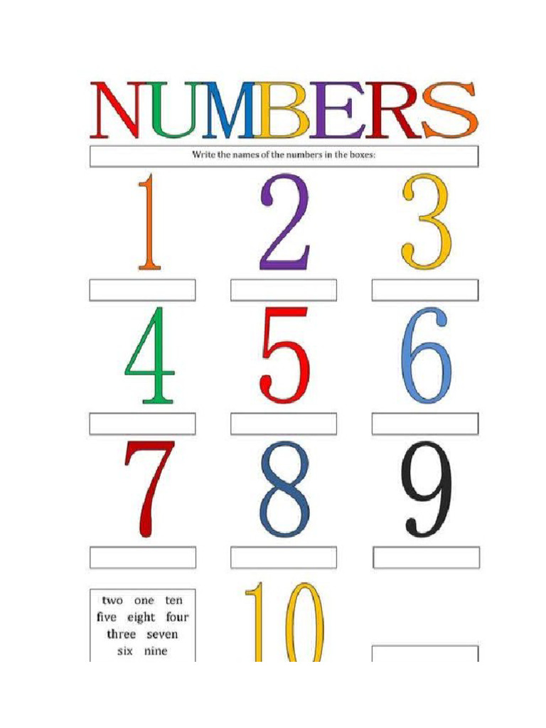 1 10 Numbers | PDF