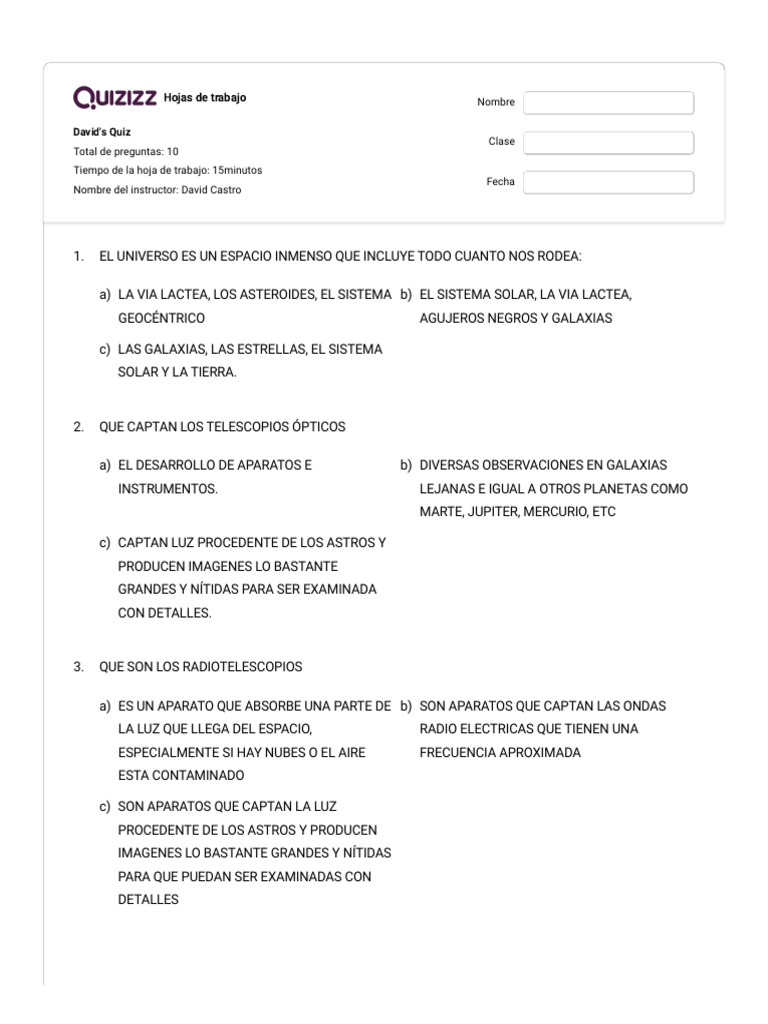 Lección de Ciencias Naturales para 8vo Grado | PDF