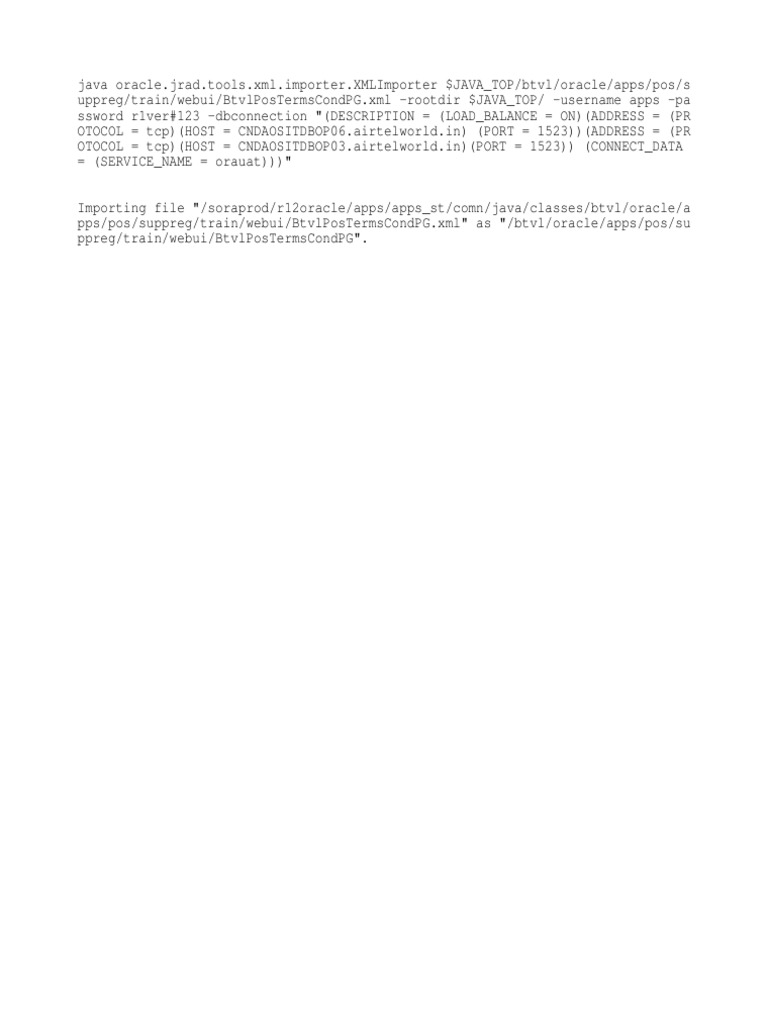 JPX Importer | PDF | Oracle Corporation | Computing