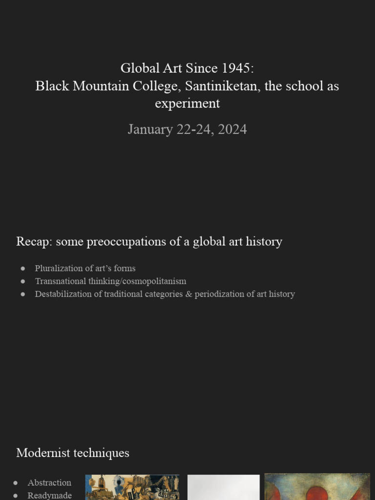 Global Art Since 1945 - Week 2 | PDF