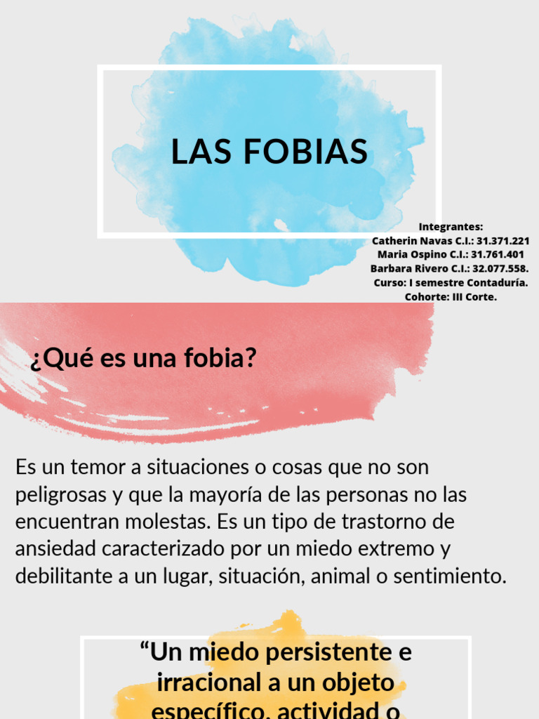 Las Fobias. Presentación | PDF