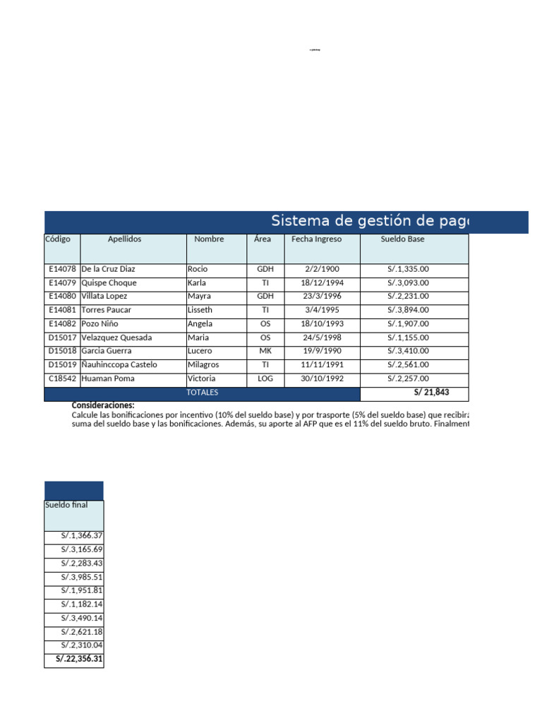 Semana 4 Excel Excel para La Tarea Semanal | PDF