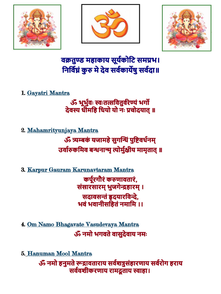 Top 10 Powerful Hindu Mantras | PDF