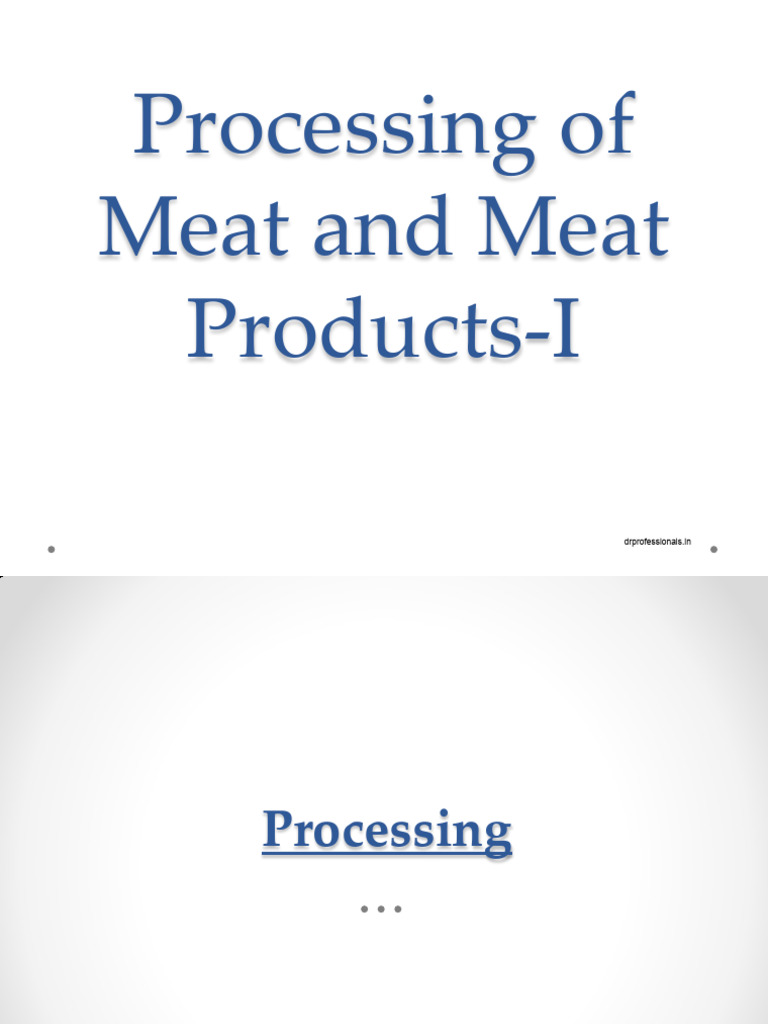Modern Processing Technologies of Meat and Meat Products | PDF