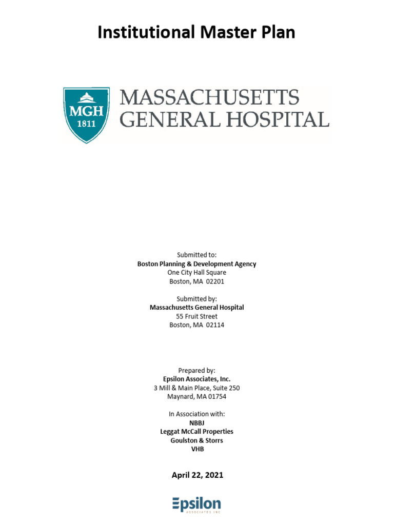 2021-04-22 - Institutional Master Plan (IMP) - MGH IMP 2021-2031 | PDF