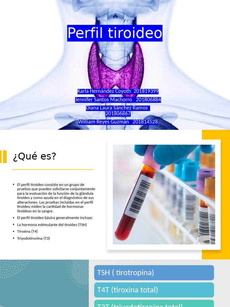 Guía Completa del Perfil Tiroideo | PDF | Hormona estimulante de la ...