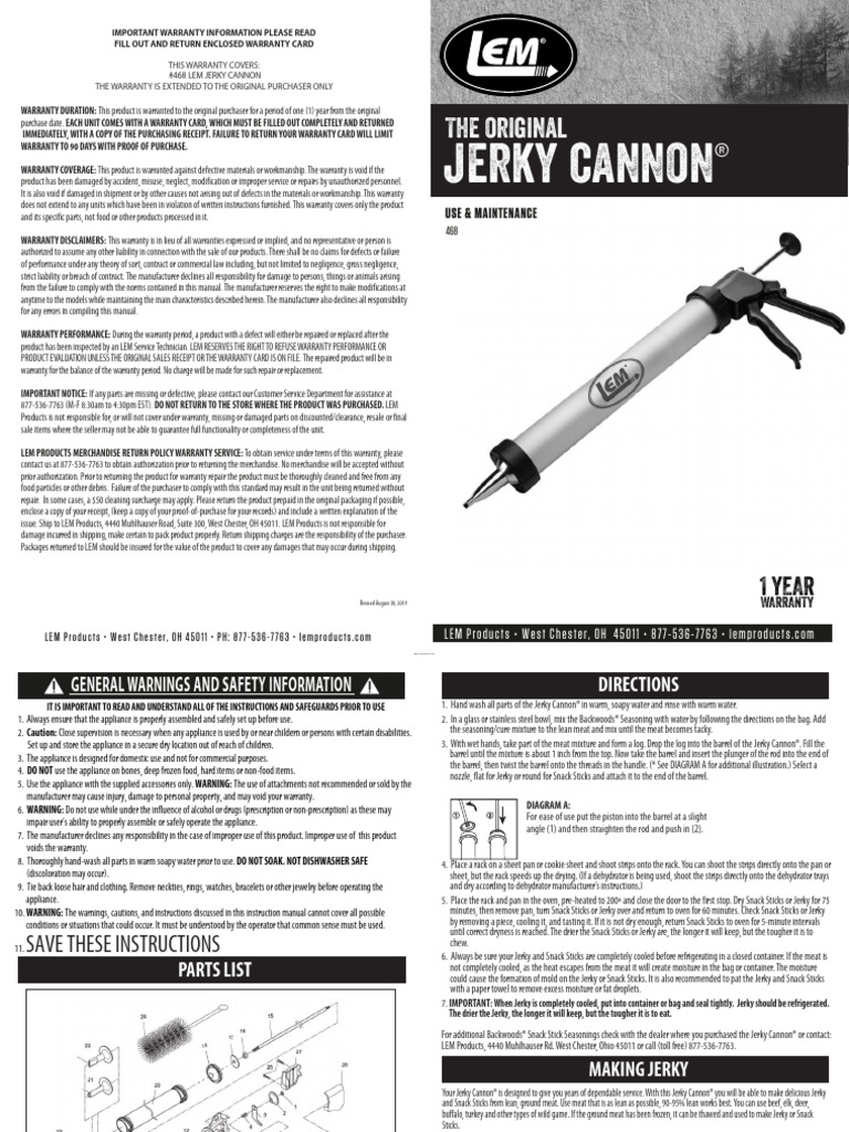 Lem Jerky Cannon 468 | PDF
