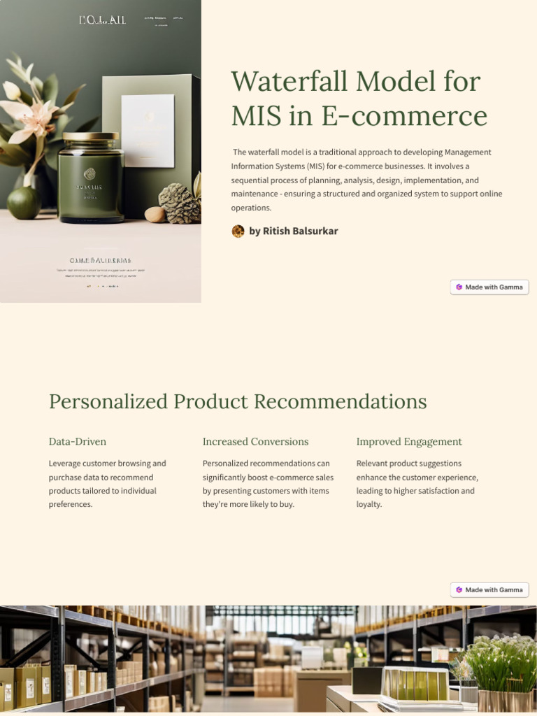 Waterfall Model For MIS in E Commerce | PDF
