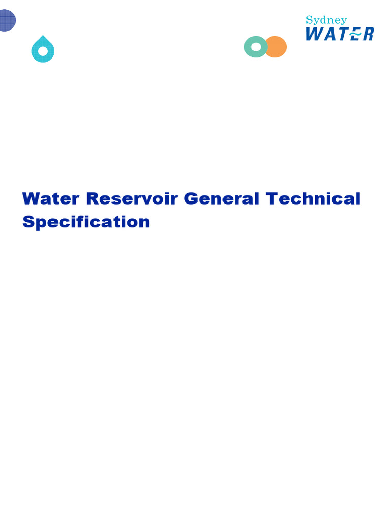 Water Reservoir General Technical Specification | PDF
