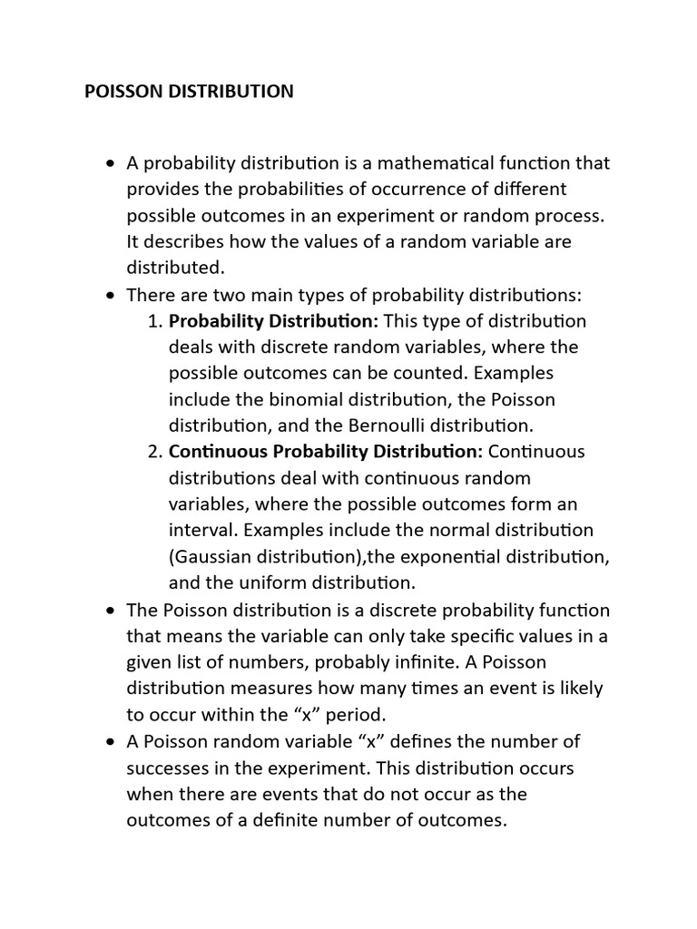 Poisson Distribution | PDF