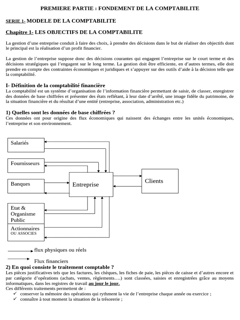 Cours 1 Comptabilite Generale | PDF