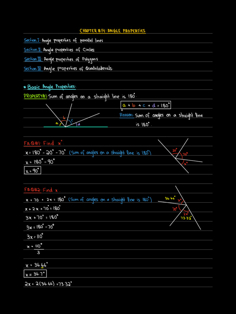 Angle Properties of Shapes | PDF | Rectangle | Area