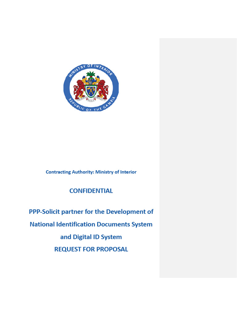 FINAL FINAL National ID Updated RFP... CLEANED VERSION | PDF