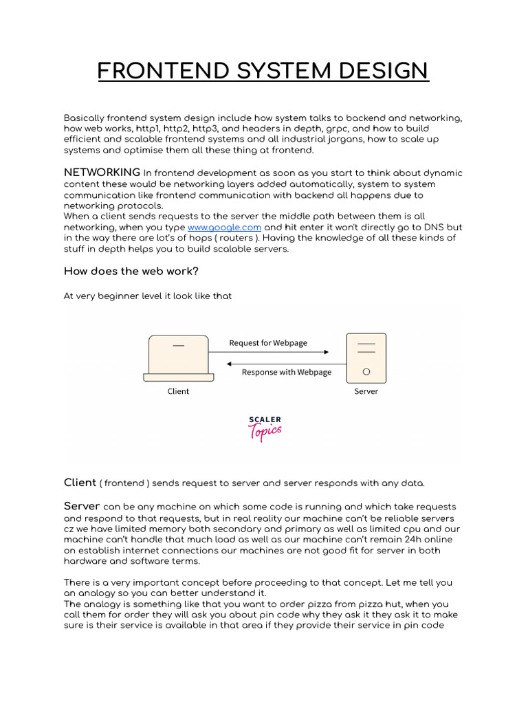 Frontend System Design | PDF