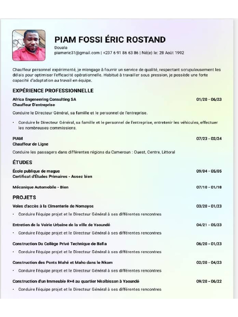 CV Eric PIAM | PDF