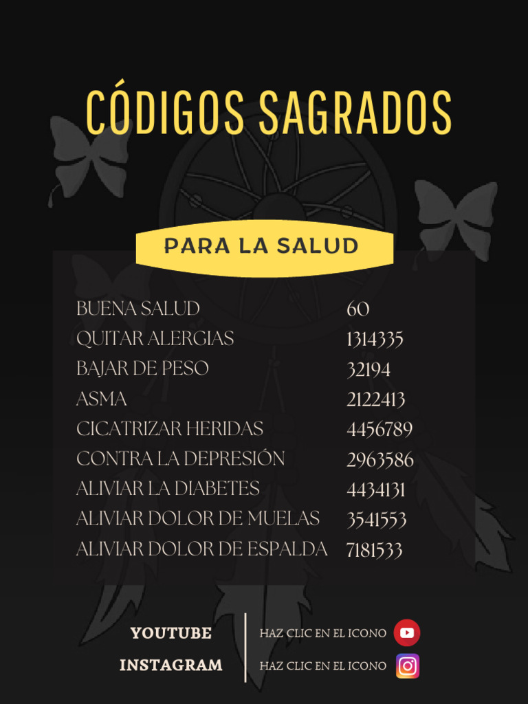Códigos Sagrados para La Salud | PDF