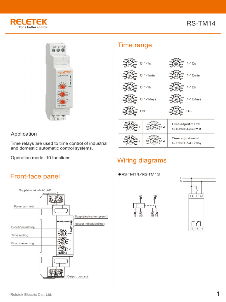 Reletek Rs tm14 | PDF