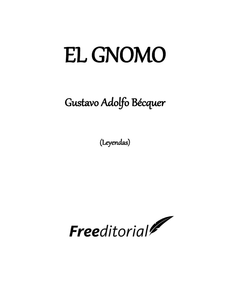 Gustavo Adolfo Bécquer - El Gnomo Leyenda | PDF