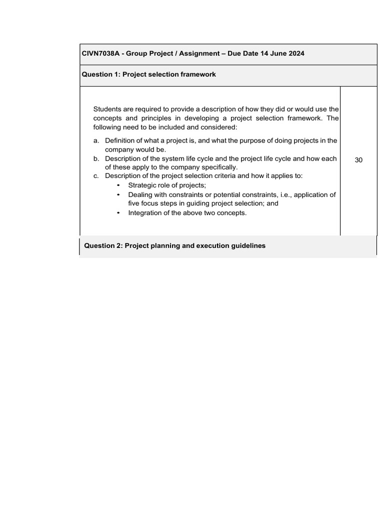 CIVN7038A Project_Assignment | PDF