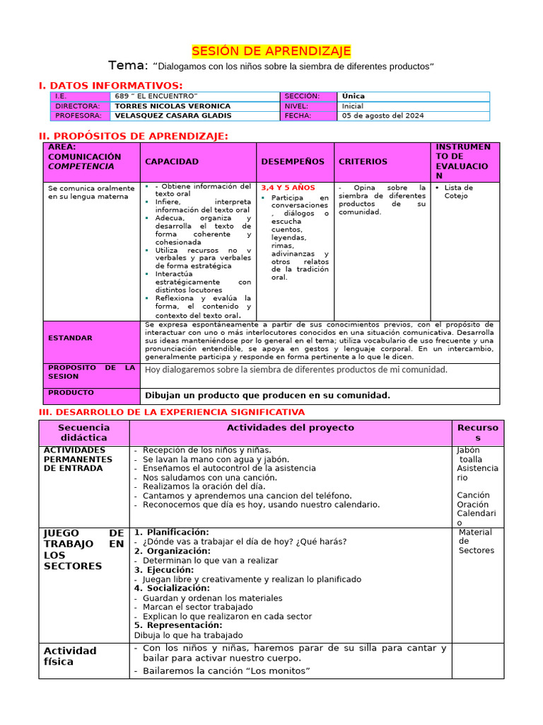 Sesión Inicial 05-08-2024 Eib Com | PDF