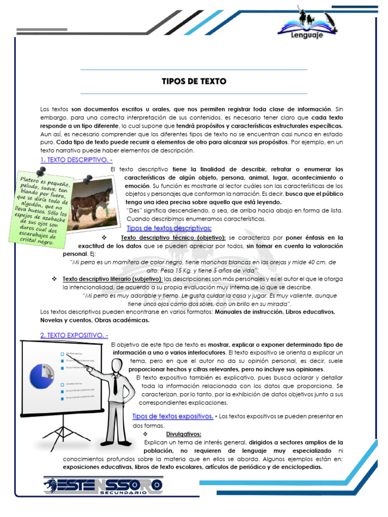 Teor-A Tipos de Texto | PDF