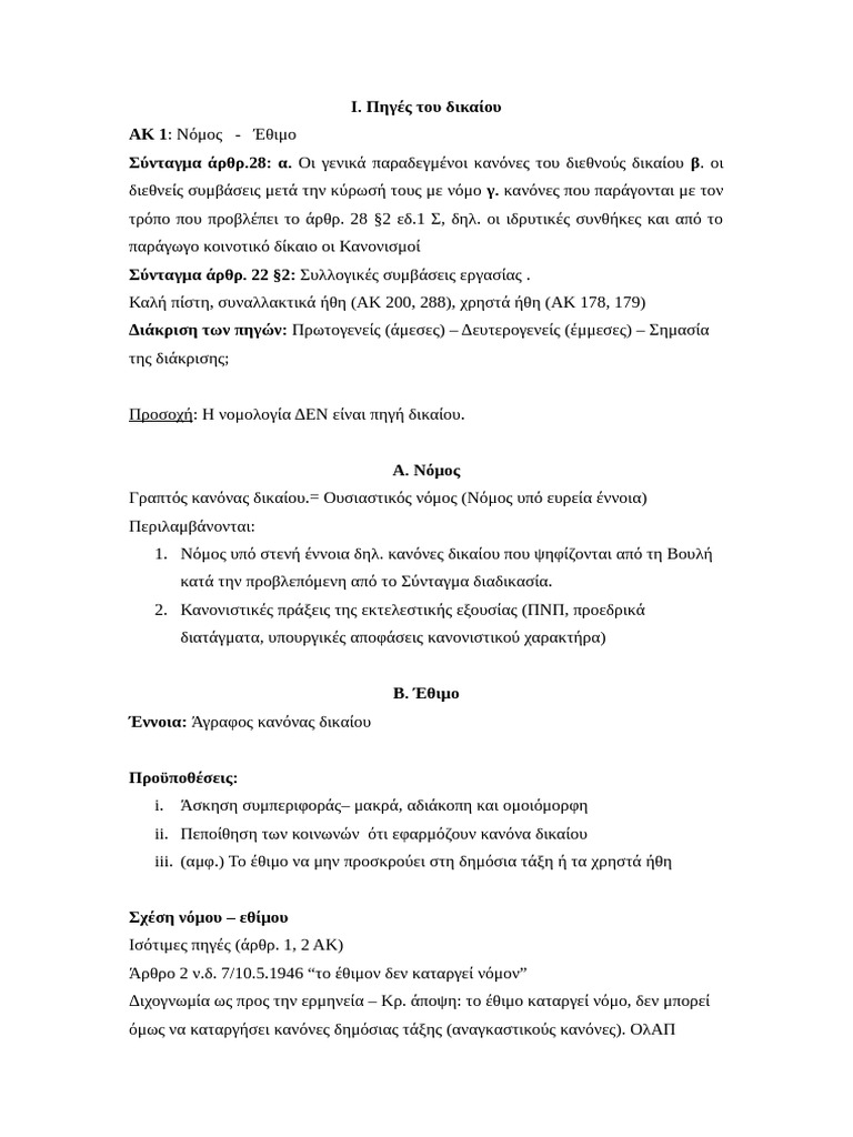 ΠΗΓΕΣ ΔΙΚΑΙΟΥ | PDF