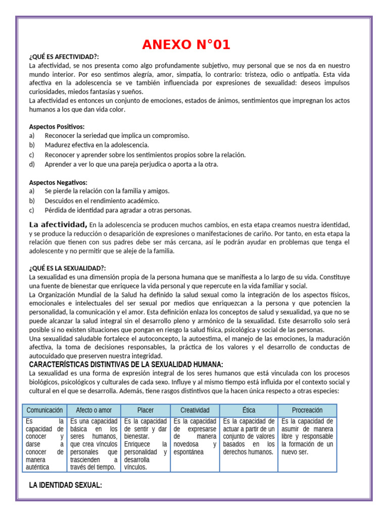Unidad 7 - Anexos - Sem 1 - DPCC 3° | PDF