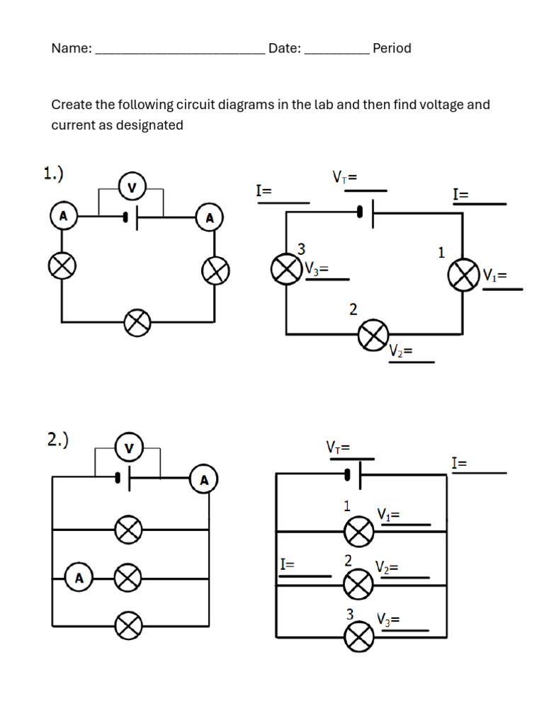 Enrique Cavazos - Voltage and Current Lab | PDF