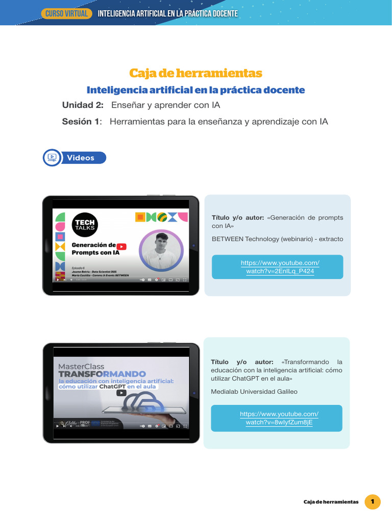 Caja de Herramientas U2S1 IA PID | PDF
