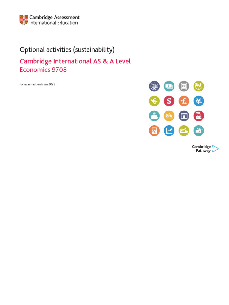 9708 - Y23 - Optional Activities (Sustainability) | PDF