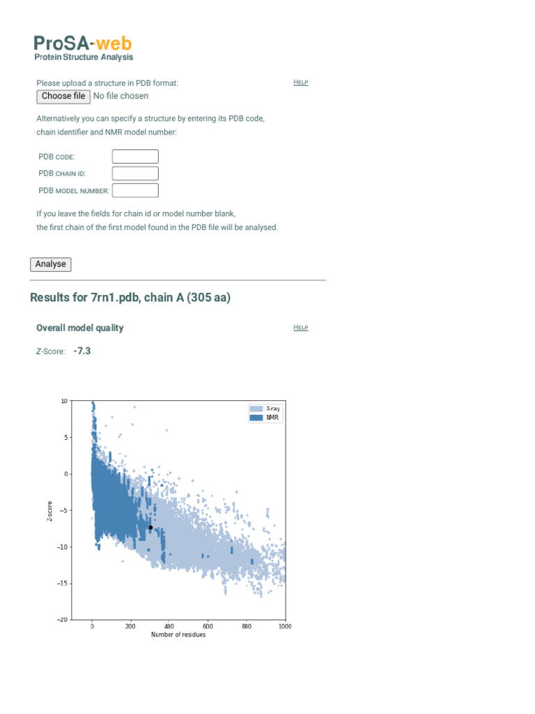 ProSA-web - Protein Structure Analysis | PDF