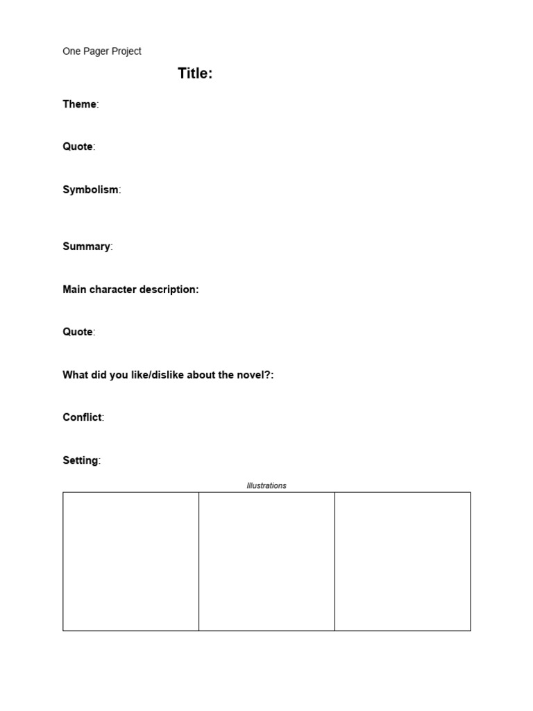 One Pager Template | PDF