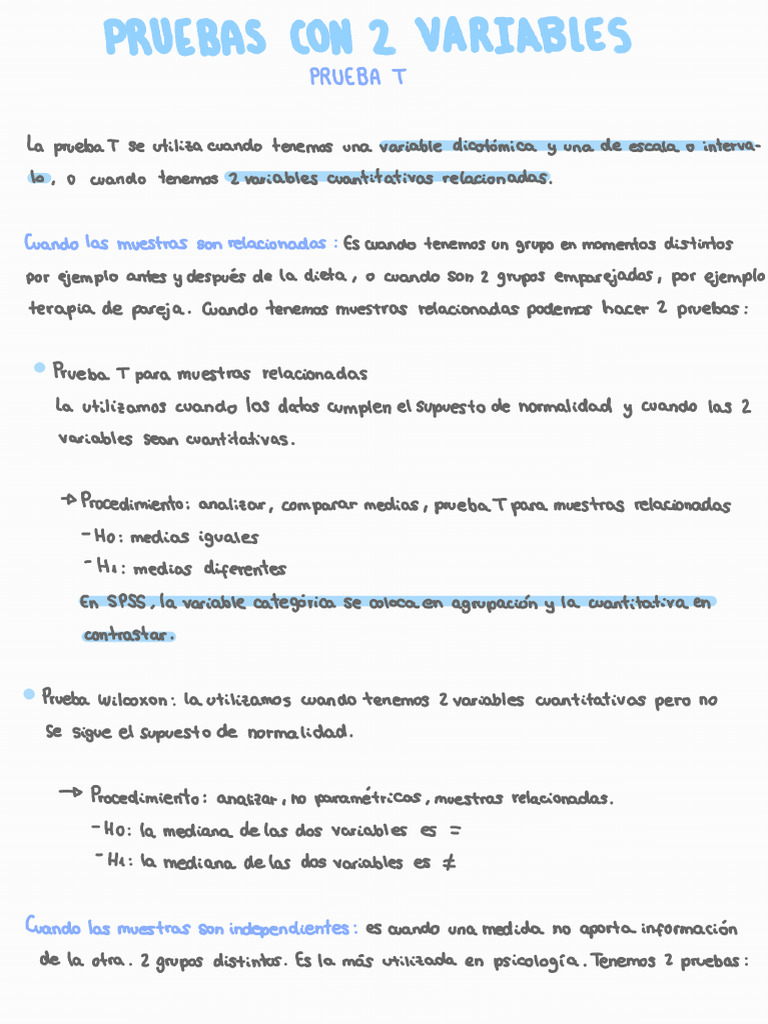 Prueba T Con 2 Variables | PDF