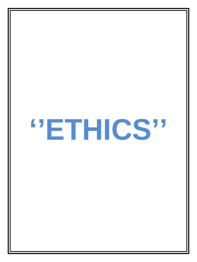 ETHICS | PDF