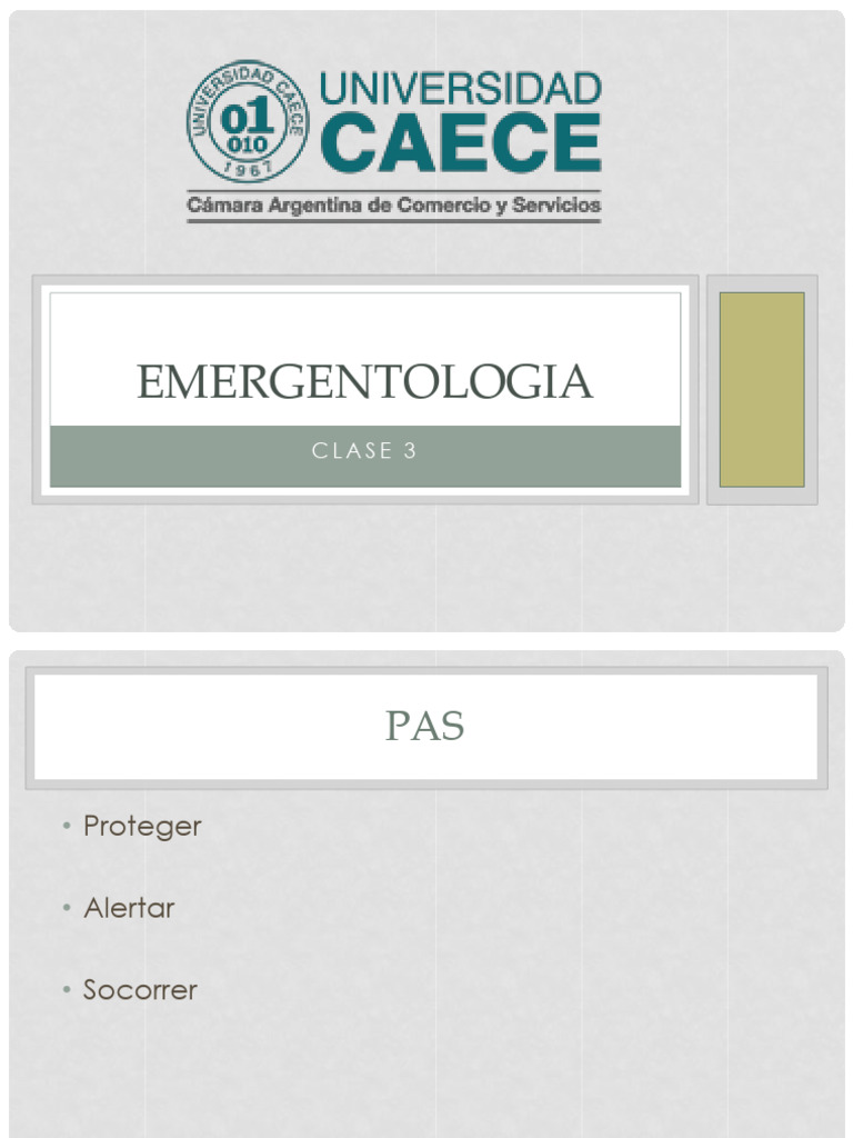 Clase 3 y 4 Emergentologia | PDF